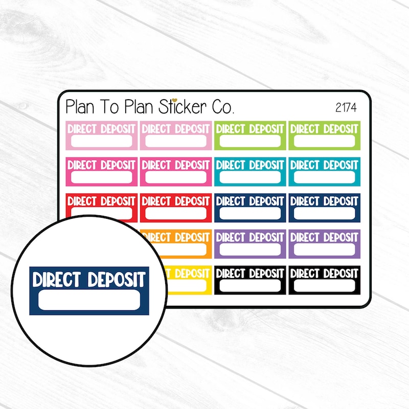 Deposit Stickers - Etsy
