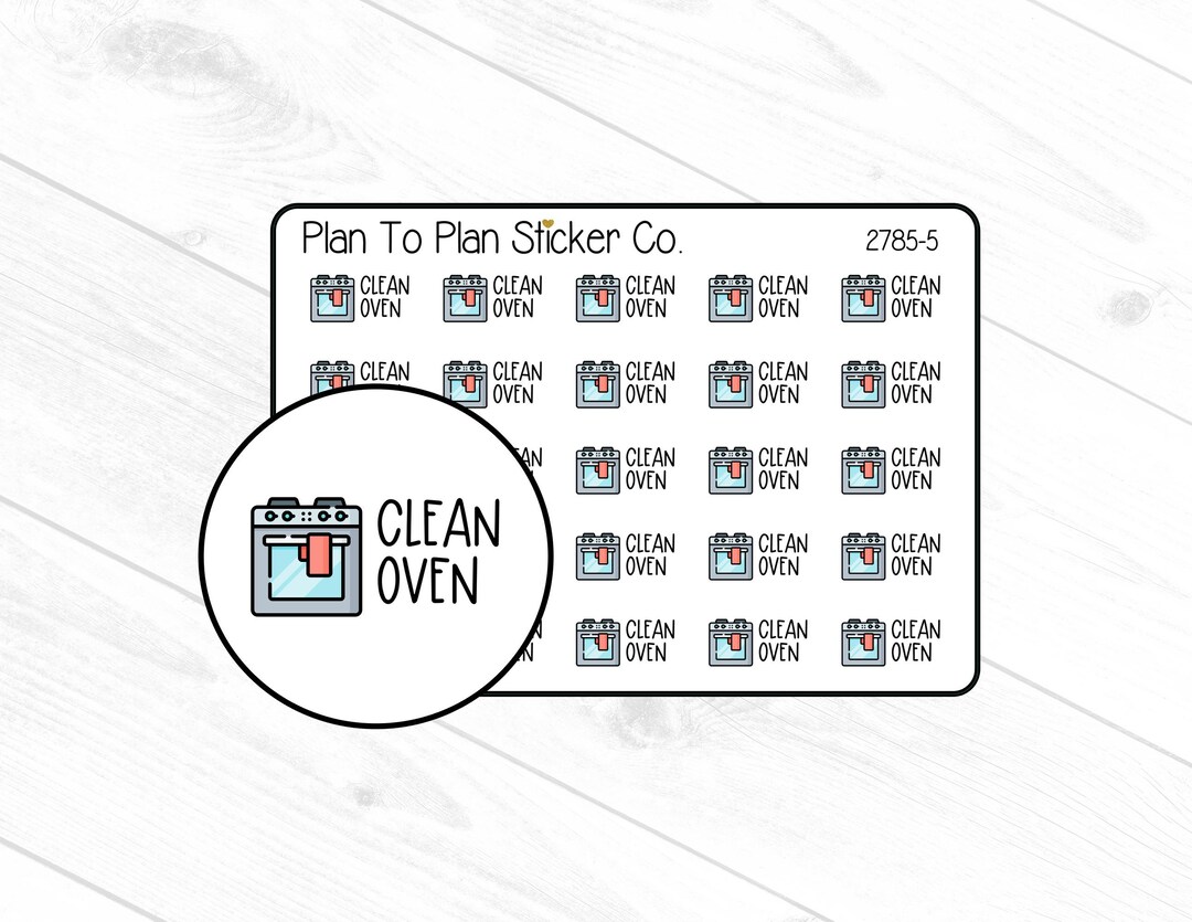 2785-5~~clean Oven Planner Stickers. - Etsy