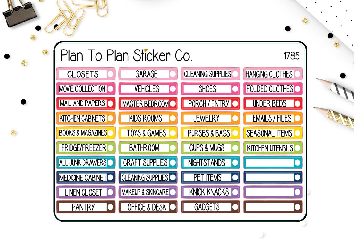 178530 Day Declutter Challenge Planner Stickers. - Etsy