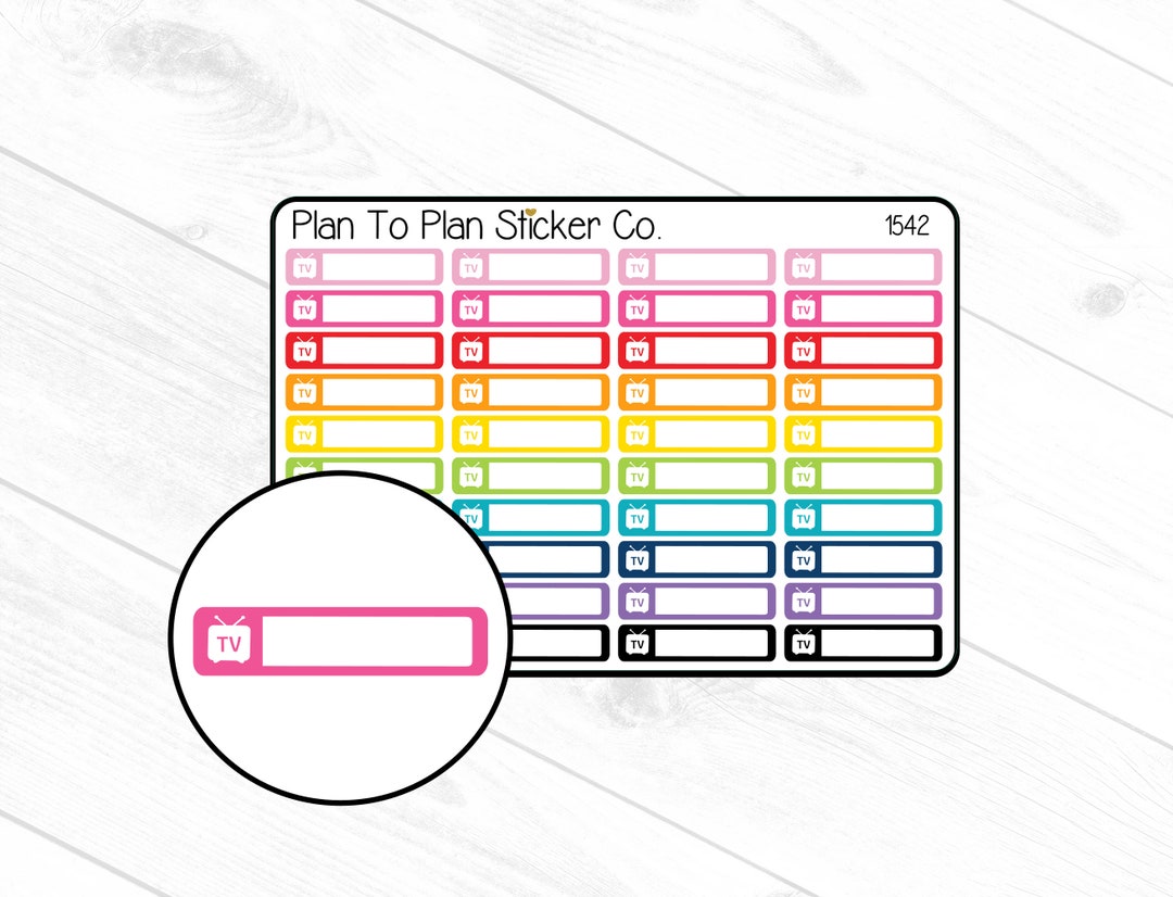 1542~~TV Show Tracker Planner Stickers. - Etsy