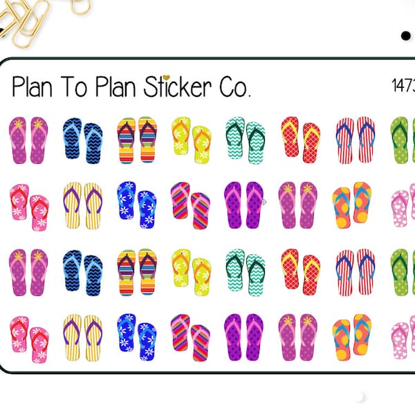 Flip Flop Stickers - Etsy