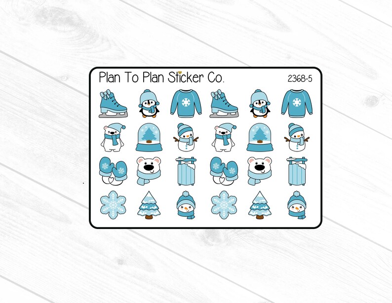 2368-5~~winter Deco Planner Stickers. - Etsy