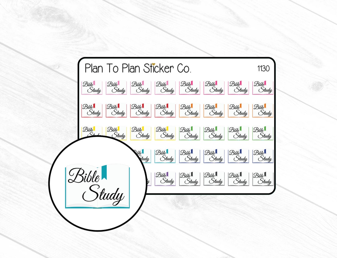 1130~~bible Study Church Planner Stickers. - Etsy