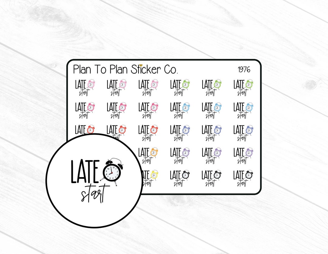 1976~~ Late Start Planner Stickers. - Etsy