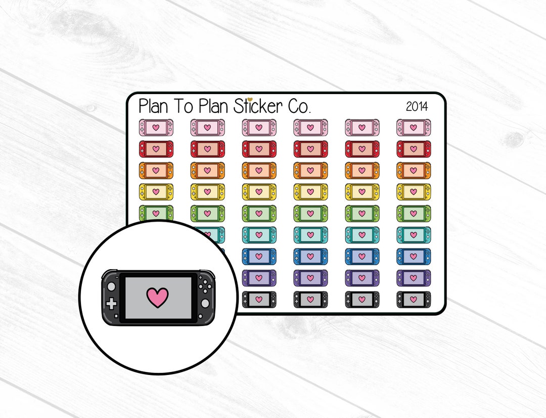 2014~~handheld Game Machine Planner Stickers. - Etsy