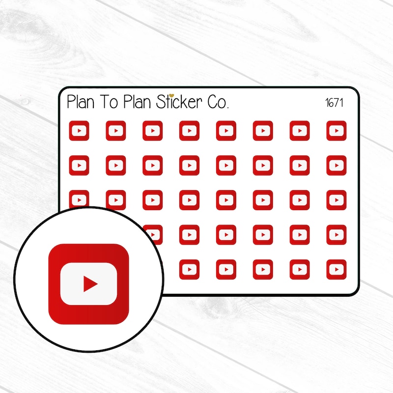 Youtube Stickers - Etsy