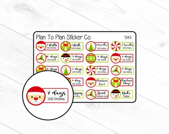 Cute Christmas Countdown/festive/holidays Planner Stickers - Etsy