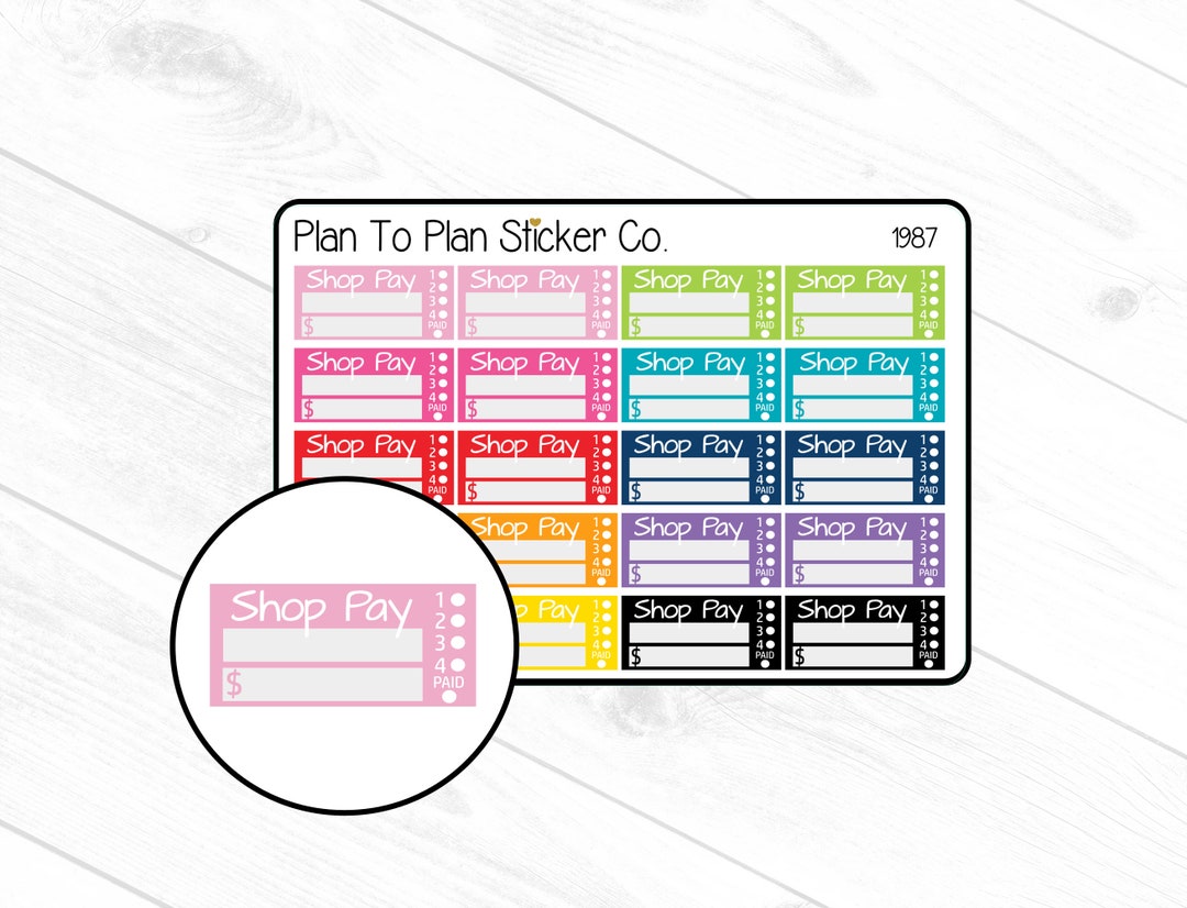 1987shop Pay Payment Trackers Planner Stickers. - Etsy