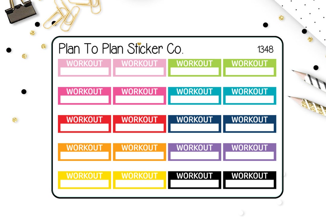 1348workout Reminder Boxes Planner Stickers. - Etsy