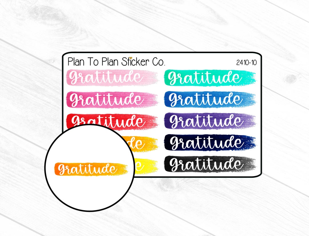 2410-10~~gratitude Notes Page Header Planner Stickers - Etsy