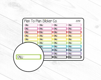 Phone Call PRINTABLE Planner Stickers Video Call Functional Stickers to ...