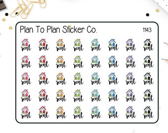 Rent Due Stickers | Etsy