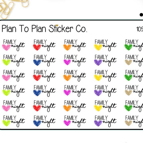 FAMILY TIME Planner Stickers Printable Family Time Panner - Etsy