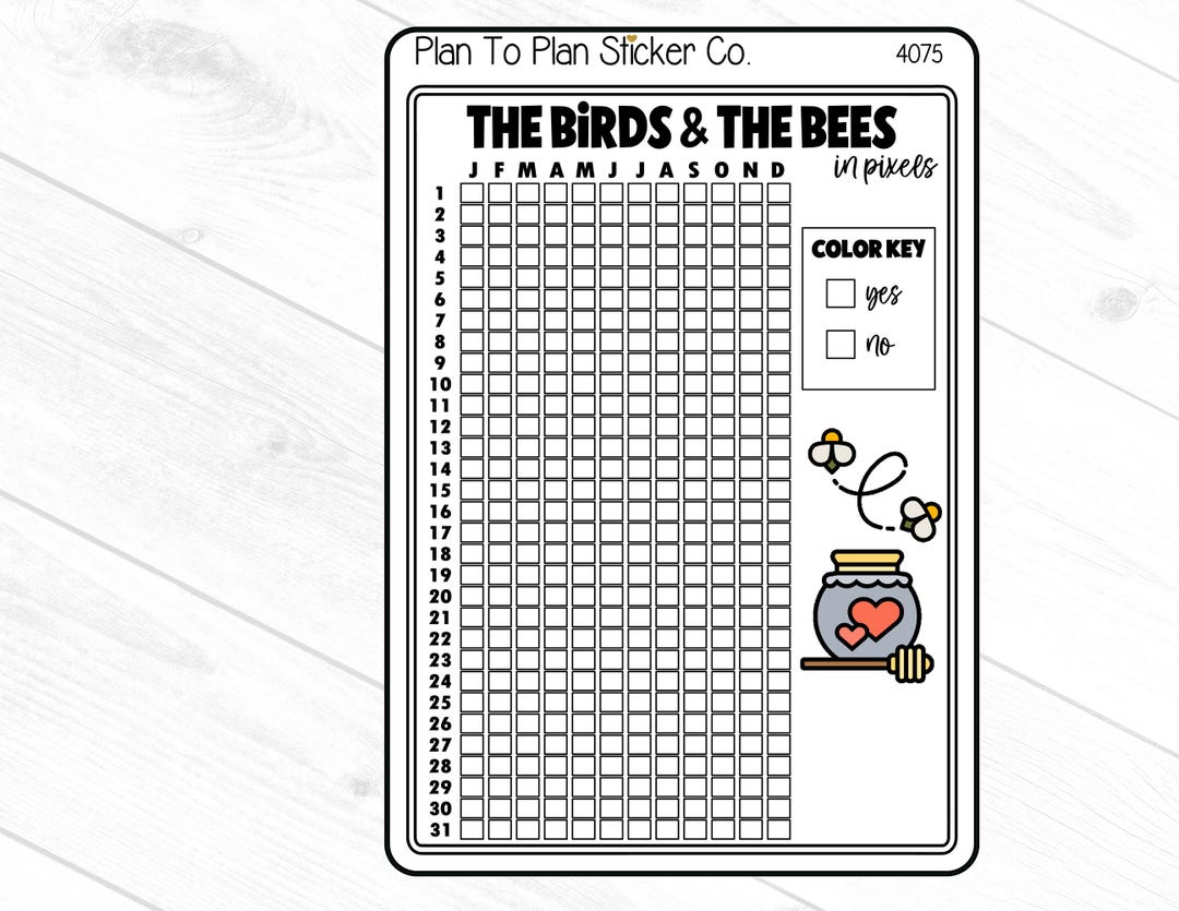 4075~~birds & the Bees Tracker Planner Stickers. - Etsy