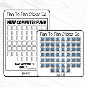 2664-29~~new Computer Savings Challenge Planner Stickers. - Etsy