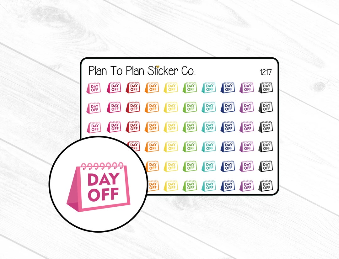 1217~~day off Work Trackers Planner Stickers. - Etsy