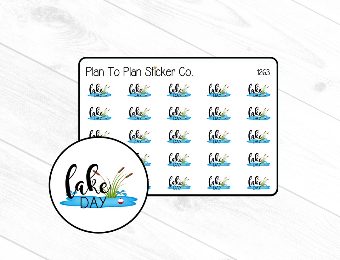 1263~~lake Day Planner Stickers. - Etsy