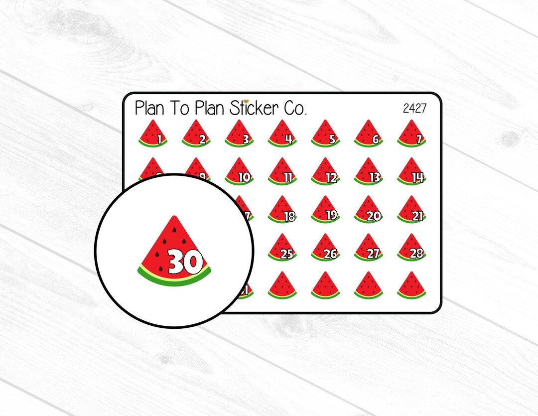 2427~~ Watermelon Date Covers Planner Stickers. - Etsy