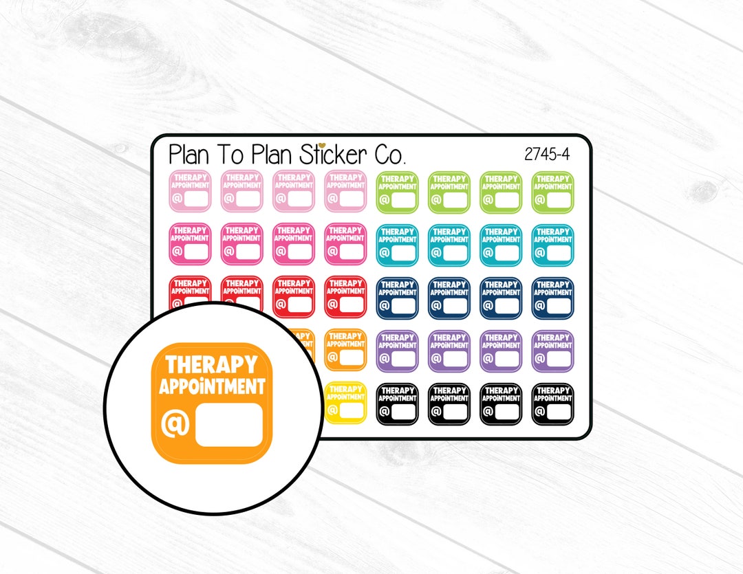 2745-4~~therapy Appt. Planner Stickers. - Etsy