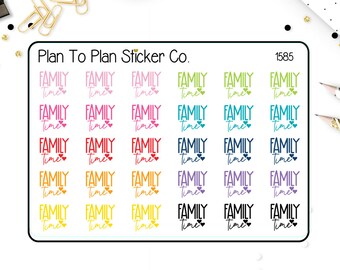 Family Time Planner Stickers - Etsy
