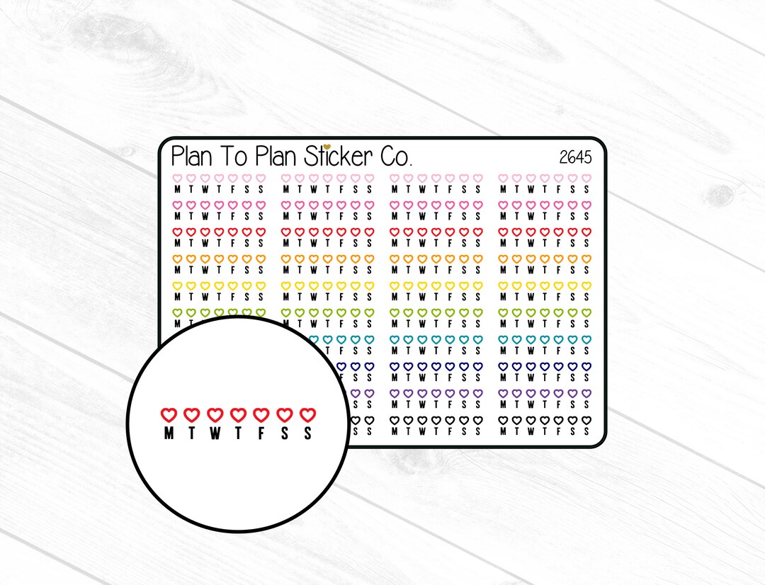 2645heart Habit Tracker Planner Stickers. - Etsy