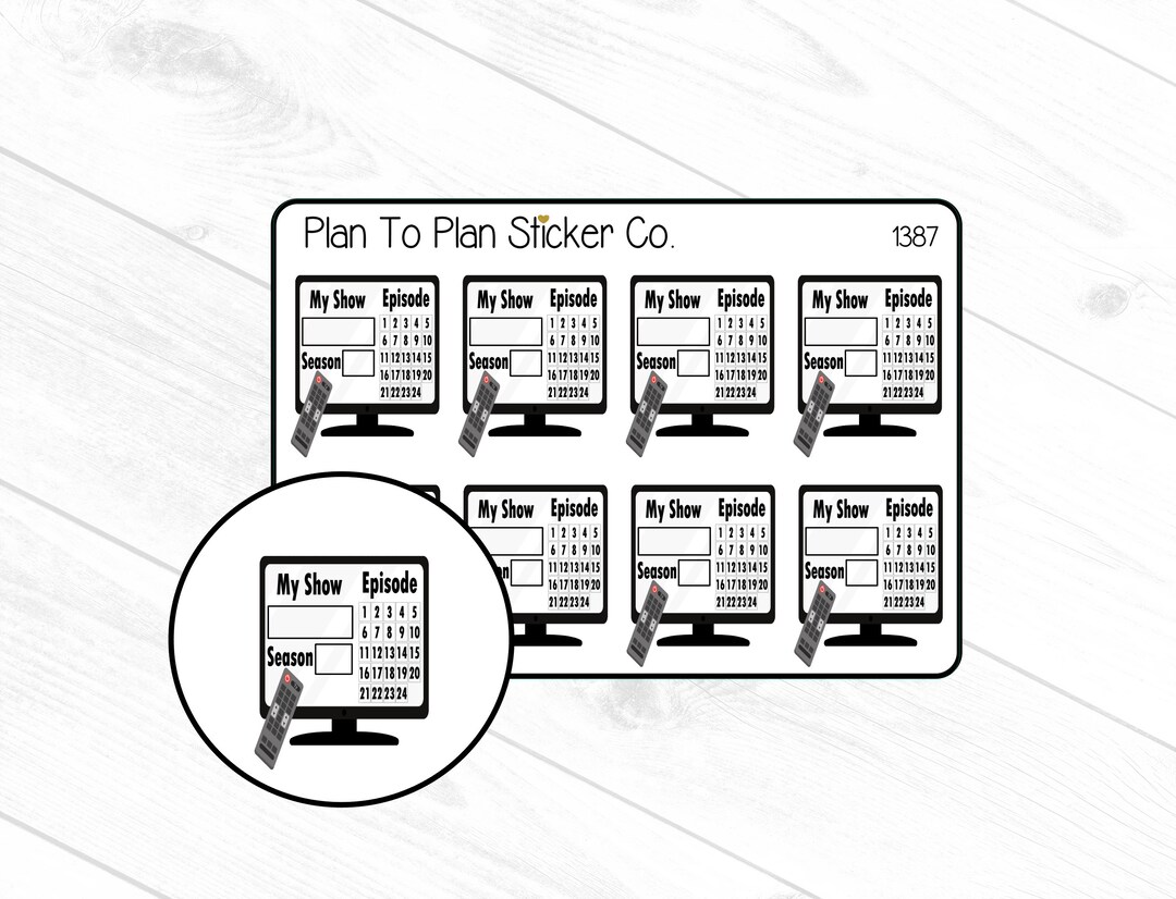 1387~~movie/tv Show Episode Tracker Planner Stickers. - Etsy
