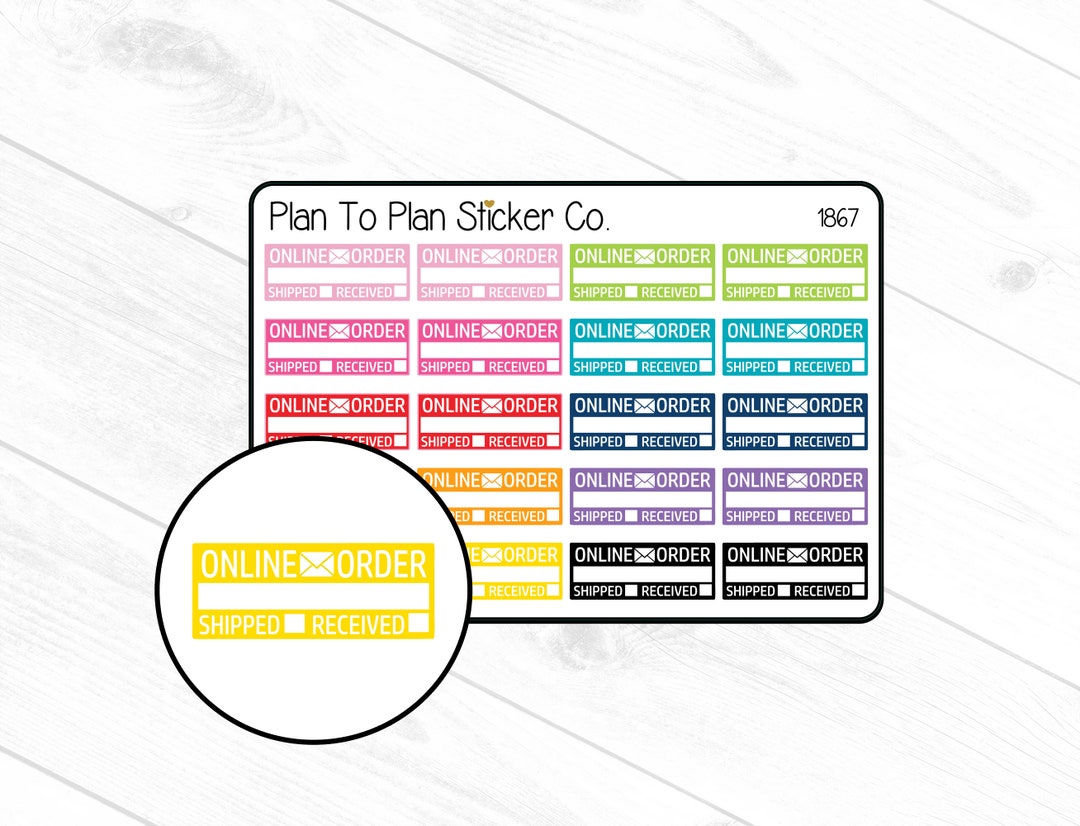 1867~~online Order Tracker Planner Stickers. - Etsy