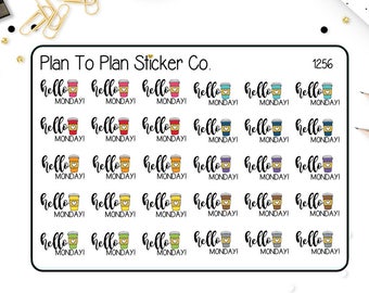 1383Keurig/Coffee Maker Coffee Monday Planner Stickers.
