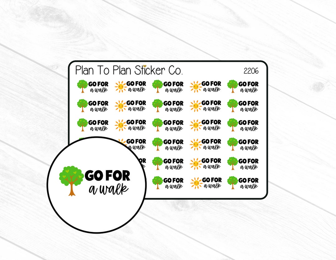 2206~~go for A Walk Planner Stickers. - Etsy