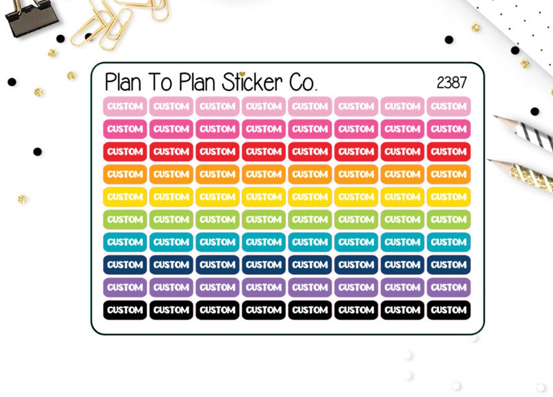 2387custom Small Boxes Planner Stickers - Etsy