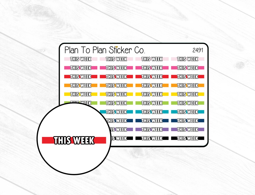 2491~~this Week Header/dividers Planner Stickers - Etsy