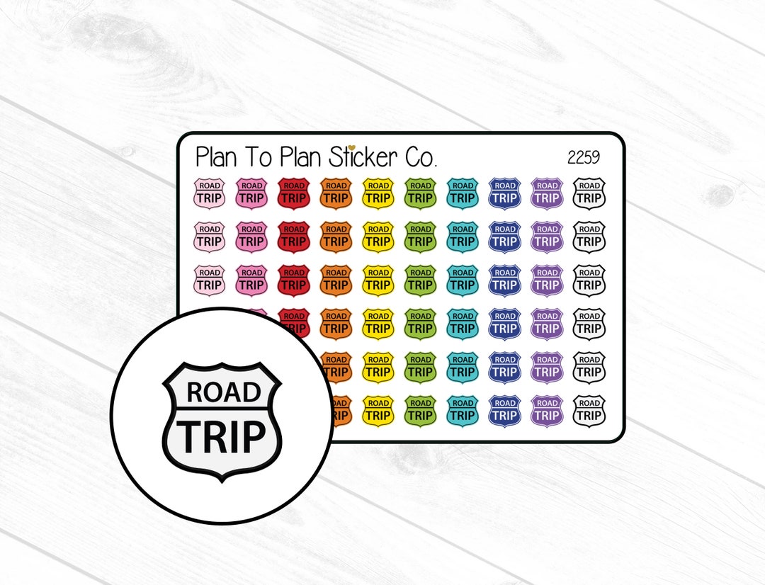 2259~~road Trip Planner Stickers. - Etsy