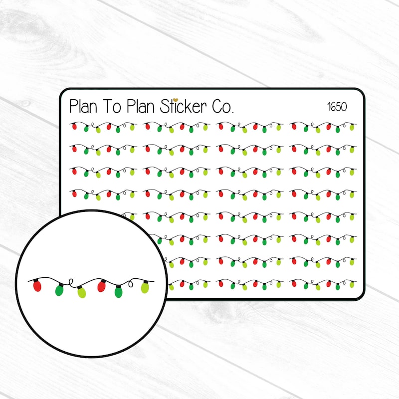 Christmas Light Stickers - Etsy