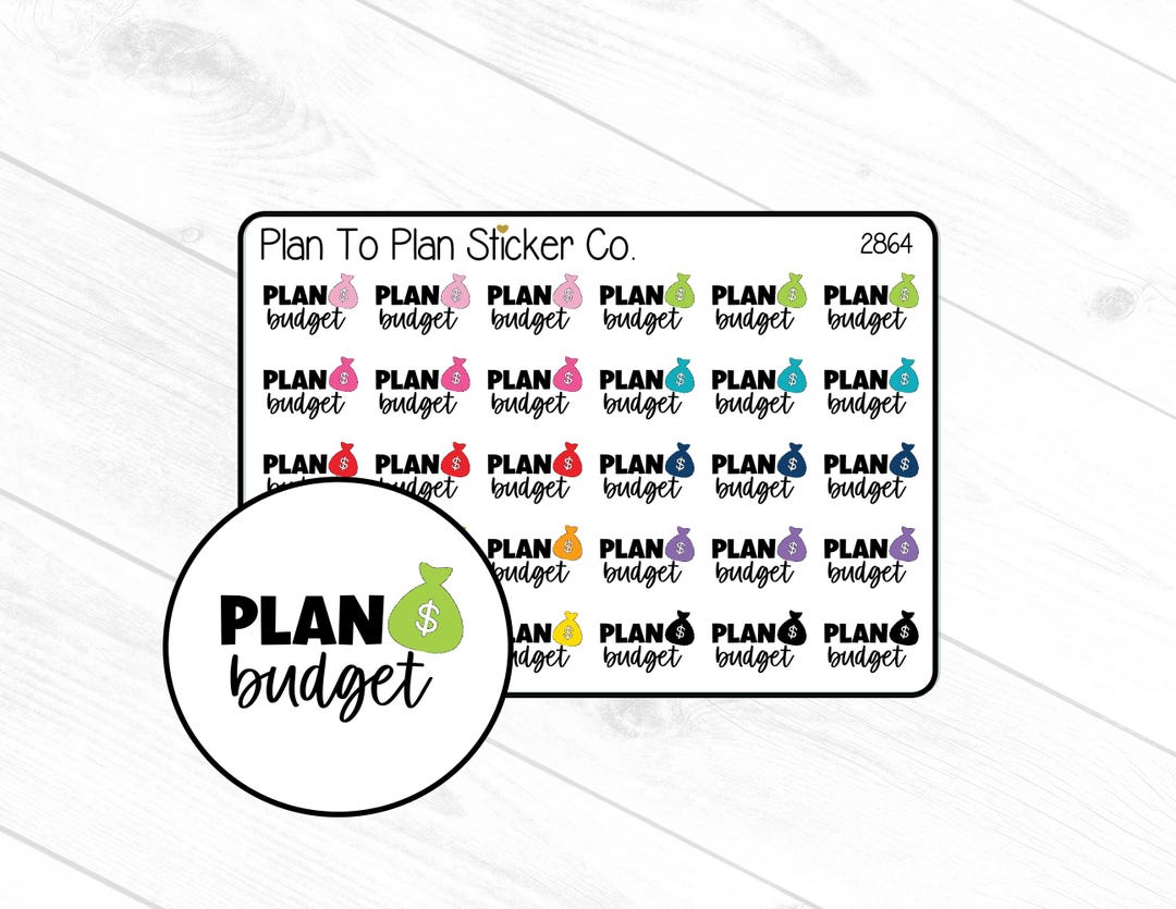 2864~~plan Budget Planner Stickers. - Etsy