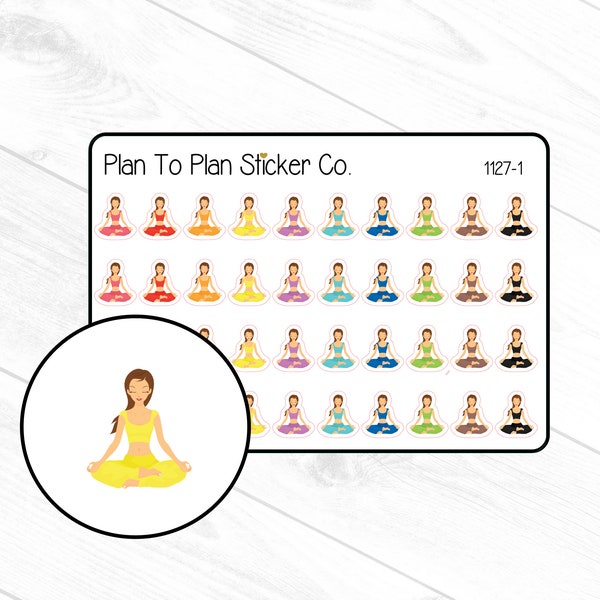 Yoga Stickers - Etsy