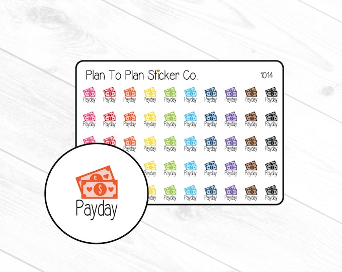 1014 Payday Planner Stickers. - Etsy