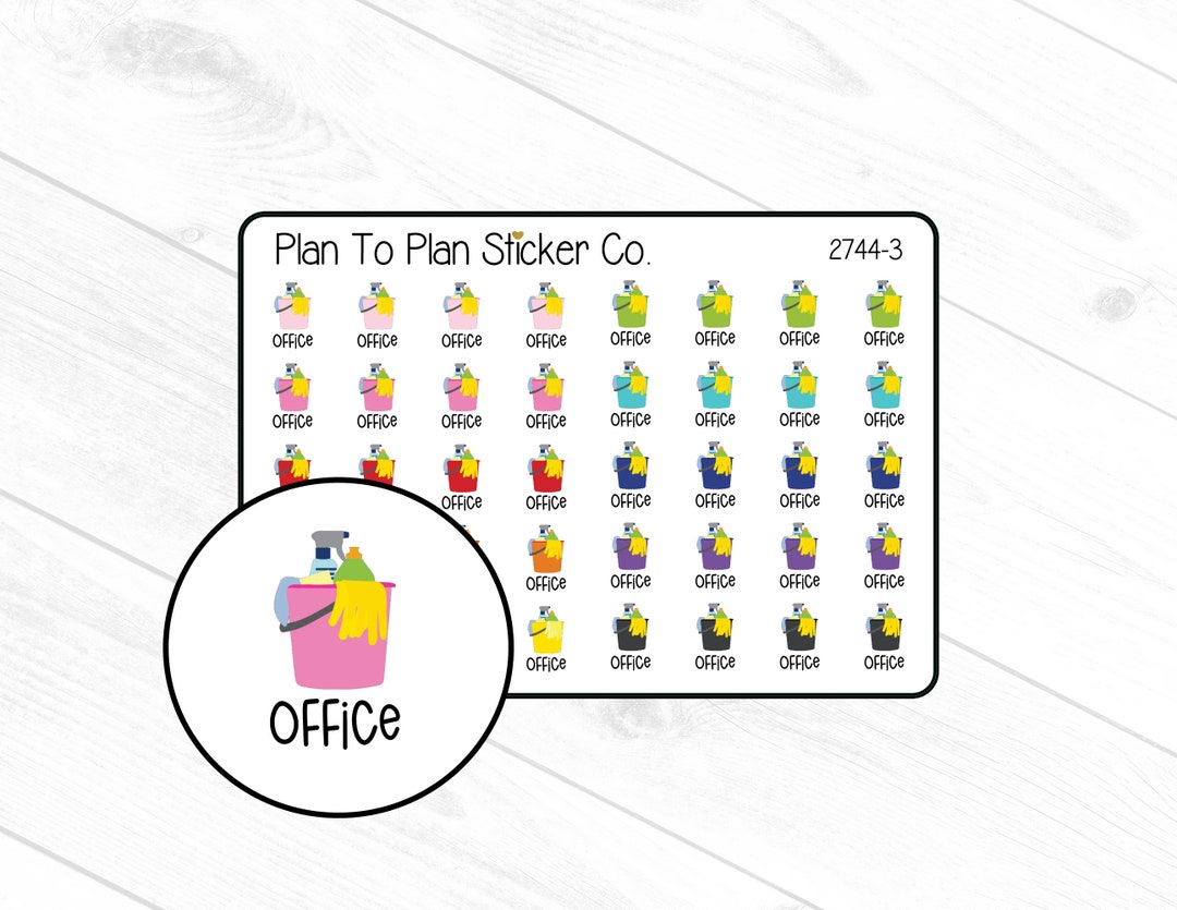 2744-3~~clean Office Planner Stickers. - Etsy