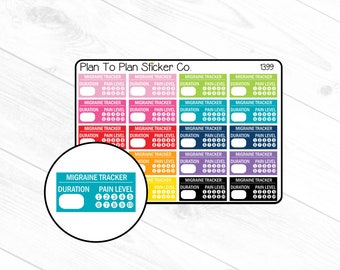 Migraine Tracker Stickers Planner Migraine Sticker for Erin Condren ...