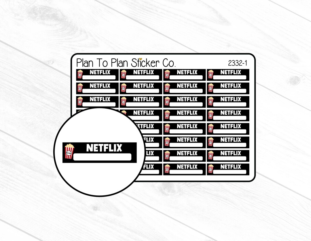 2332-1~~netflix Boxes Planner Stickers. - Etsy