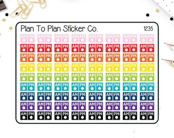 Am Pm Stickers | Etsy
