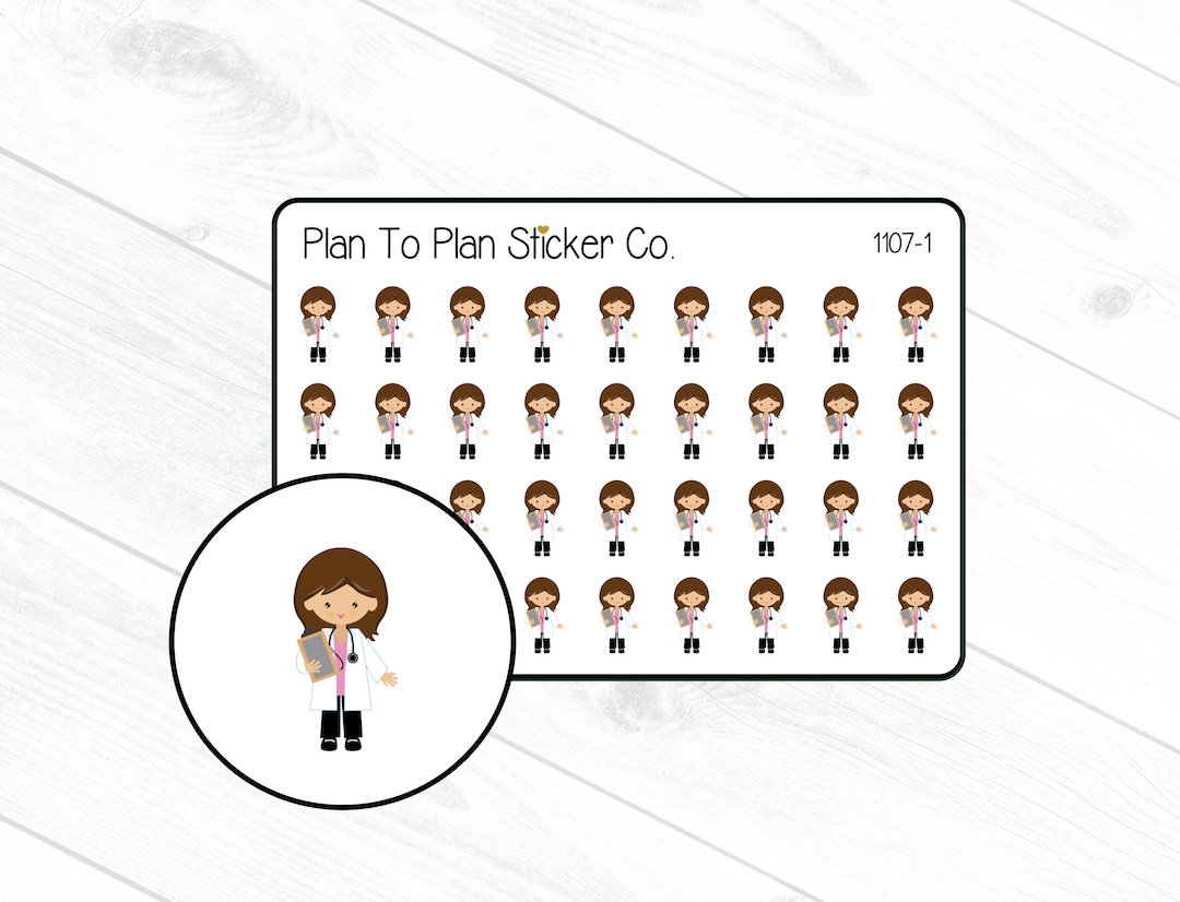 1107~~doctor (female) Appointment Reminder Planner Stickers. - Etsy