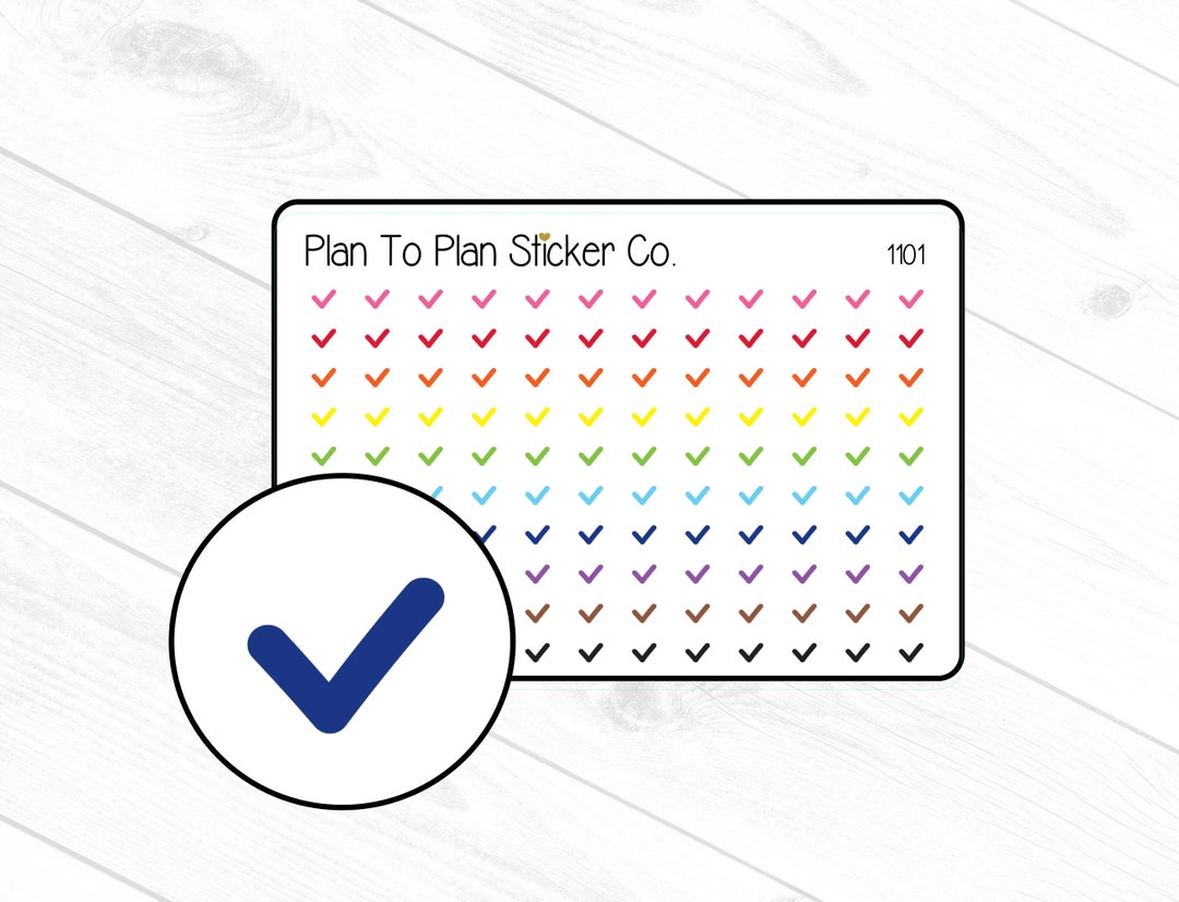 1101checkmark Planner Stickers. - Etsy