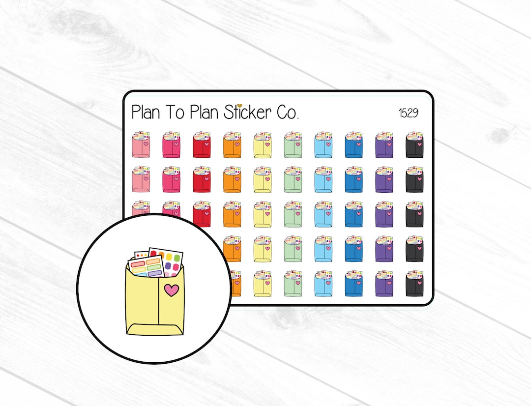 1529~~happy Mail Trackers Planner Stickers. - Etsy