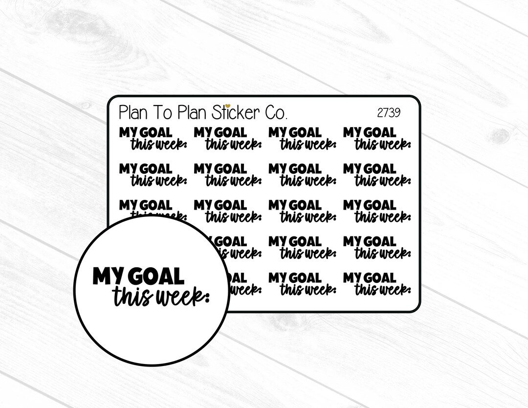 2739~~my Goal This Week Planner Stickers. - Etsy