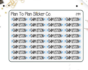 Swim Lesson Stickers - Etsy