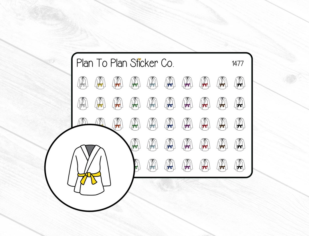 1477~~karate Planner Stickers. - Etsy