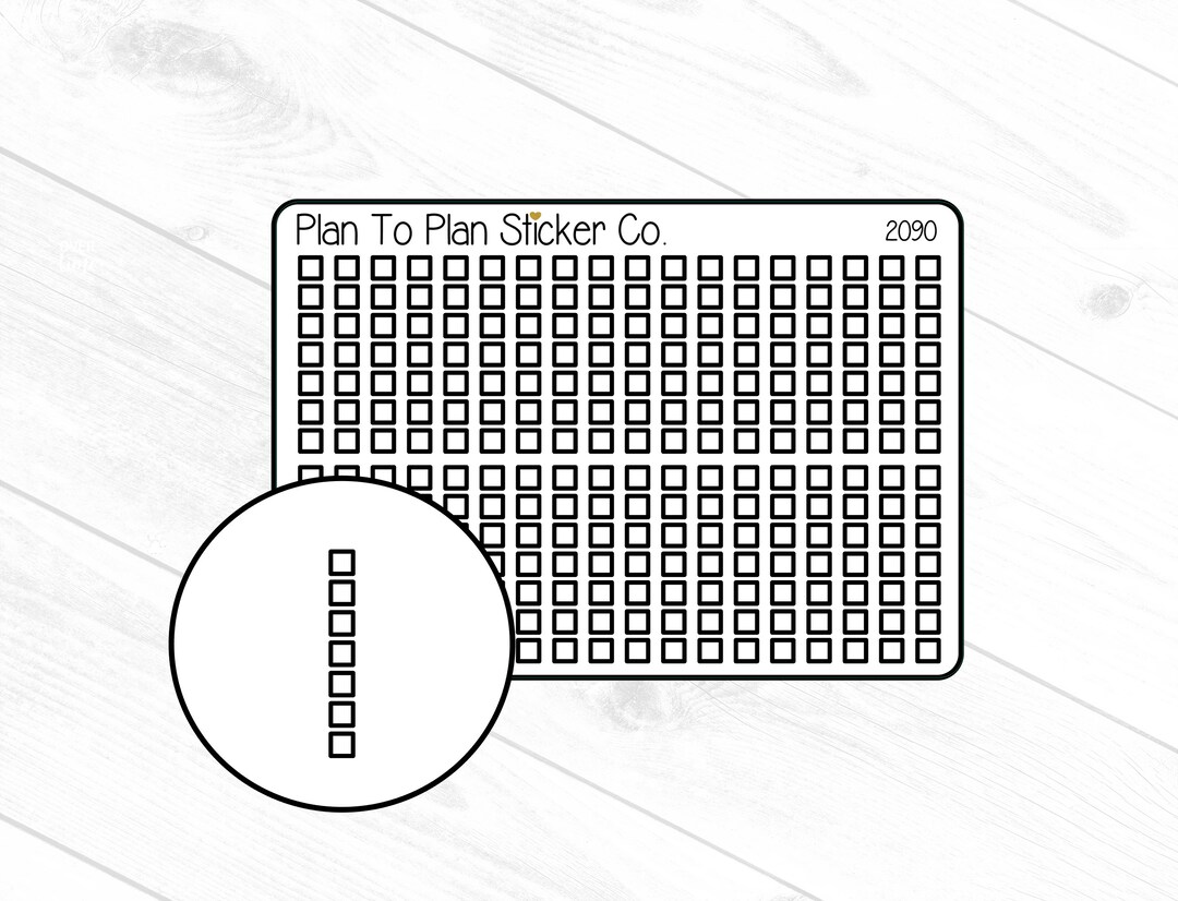 2090~~black Checklist Strips Planner Stickers. - Etsy