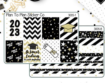 Graduation Stickers Planner - Etsy