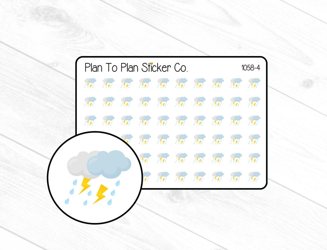 1058-4~~ Stormy Weather Trackers Planner Stickers. - Etsy Canada