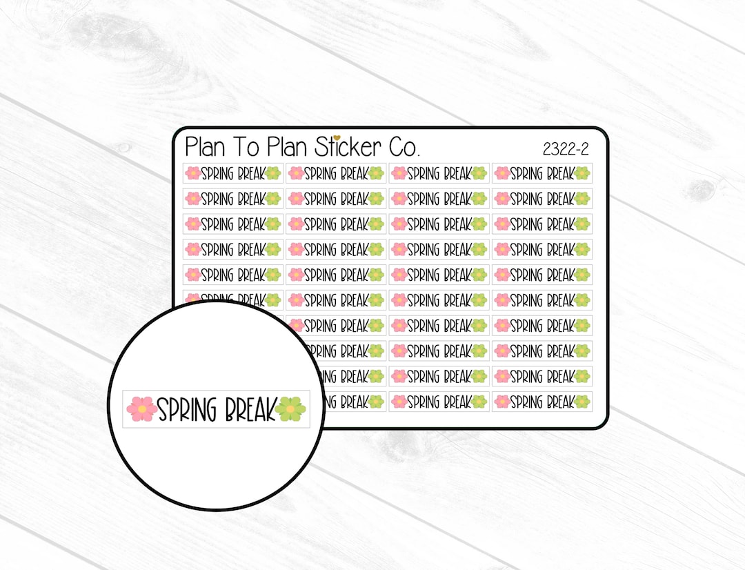 2322-2~~school Spring Break Planner Stickers. - Etsy